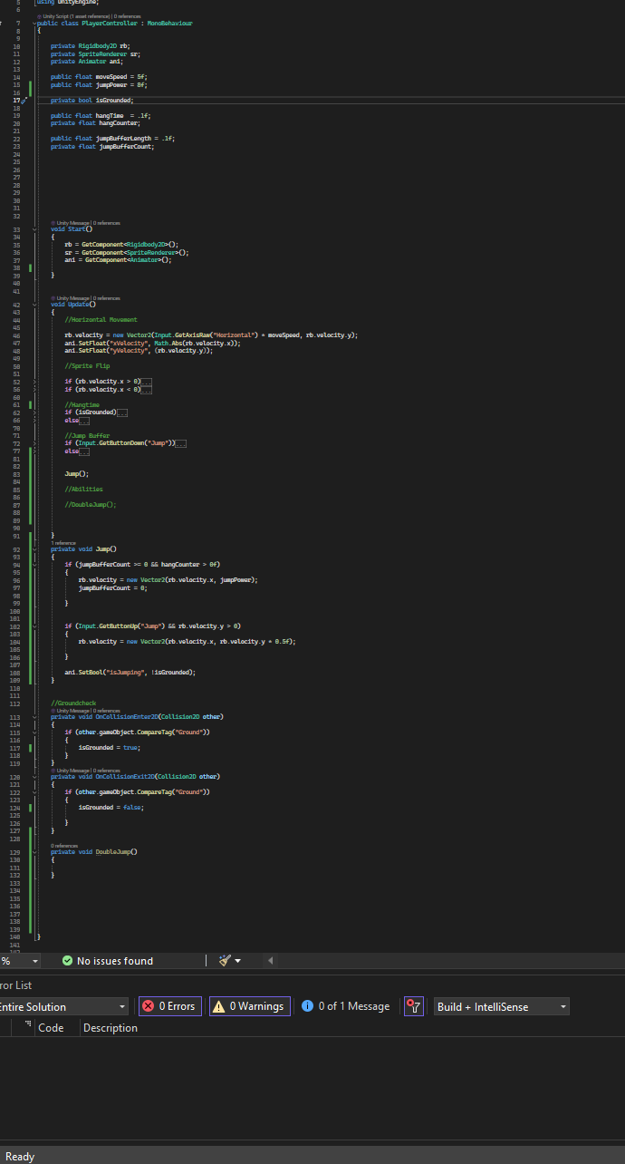 Implementing Double Jump into script. Please Help.. - Unity Engine ... Implementing Double Jump into script. Please Help.. - Unity Engine ...