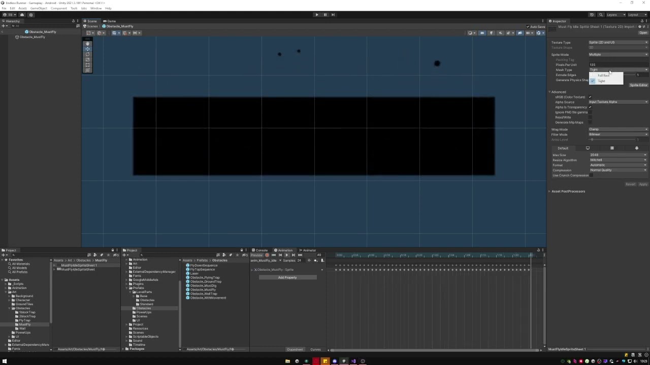 Sprite Sheet With Mesh Type Tight Produces Shaking Unity Engine Unity Discussions