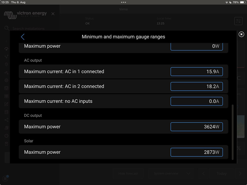 GUI V2 Unable to see typed values in lower part of the settings menu ...