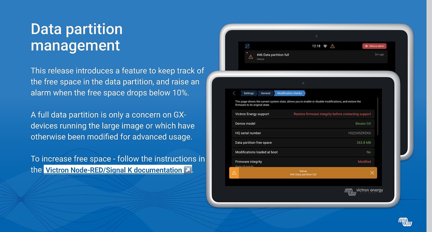 #46 Data partition full - DIY - Victron Community