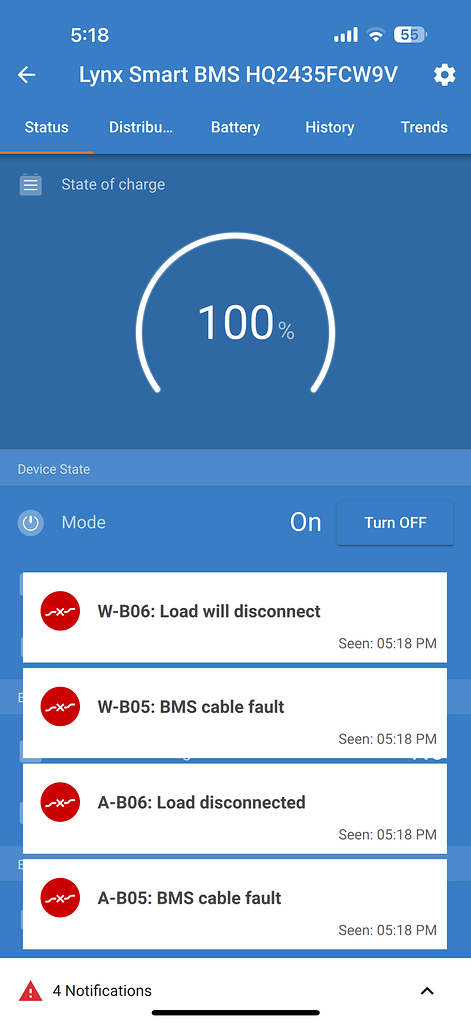 W-B05 BMS cable fault with Lynx BMS NG and NG Lithium - DIY - Victron Community